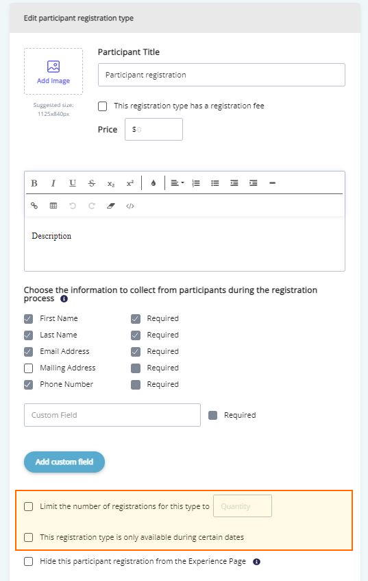 How to Set Up Registrations with Limited Quantities or Limited Time ...