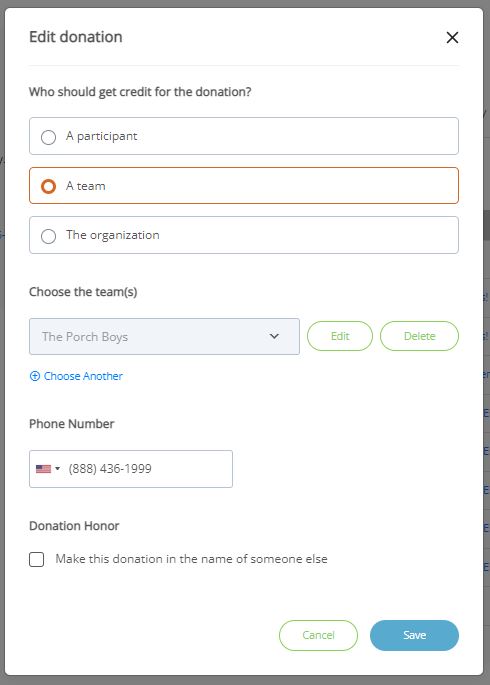 How to change donor information on a contribution after it has been ...