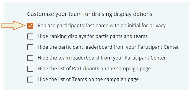 How to Hide the Last Names of Your Peer-to-Peer or A-Thon Participants ...