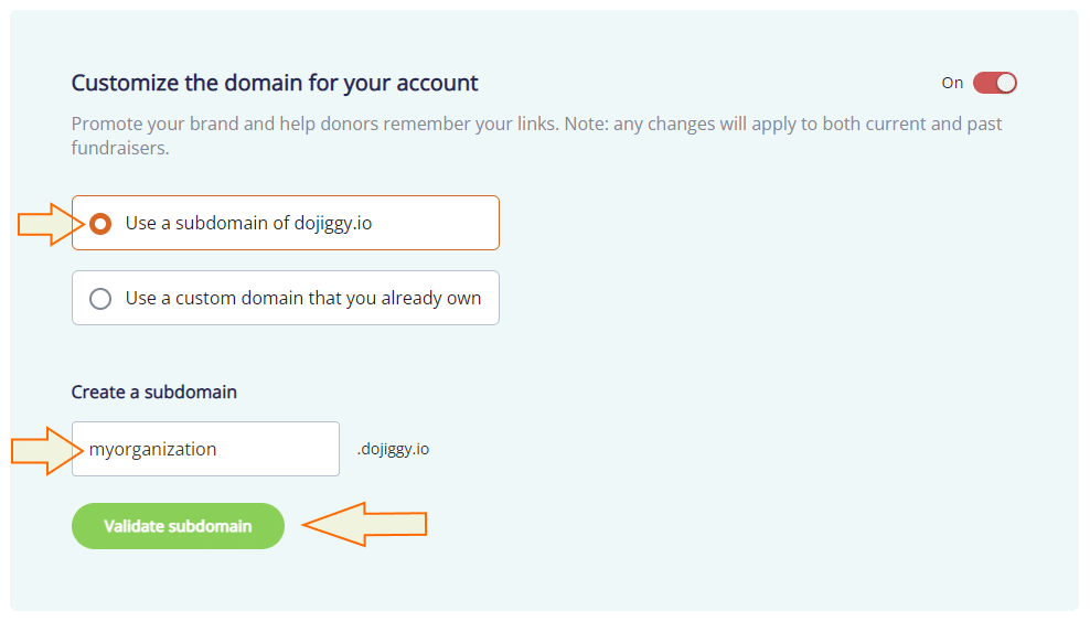 How to Customize Your Subdomain or Domain – DoJiggy Knowledge Base