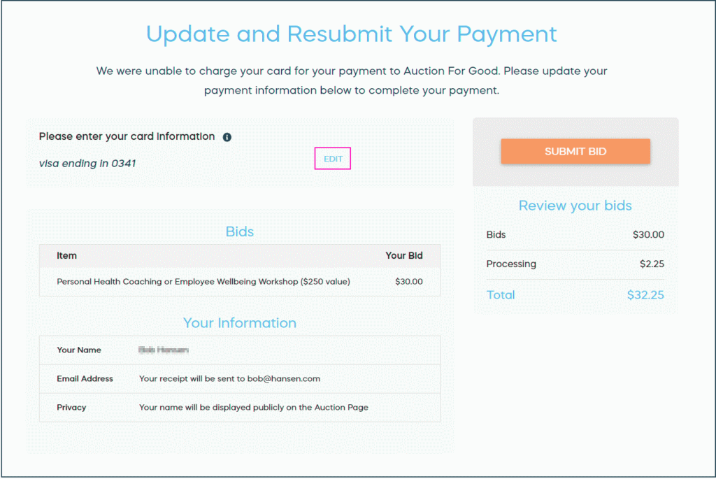 What Should I do if a Donor’s Credit Card Fails or is Declined? – DoJiggy Knowledge Base